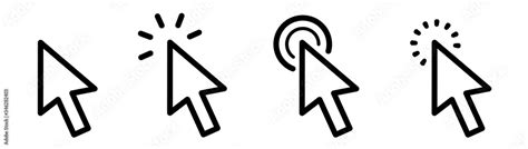 pointer cursor сomputer mouse icon clicking cursor pointing hand