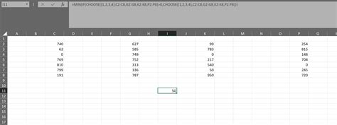 excel how to find minimum value excluding zeros from