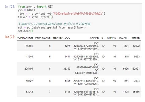 さわって覚える arcgis api for python spatially enabled esri community