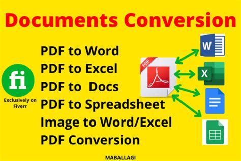 convert pdf file into word excel docs spreadsheet by maballagi fiverr