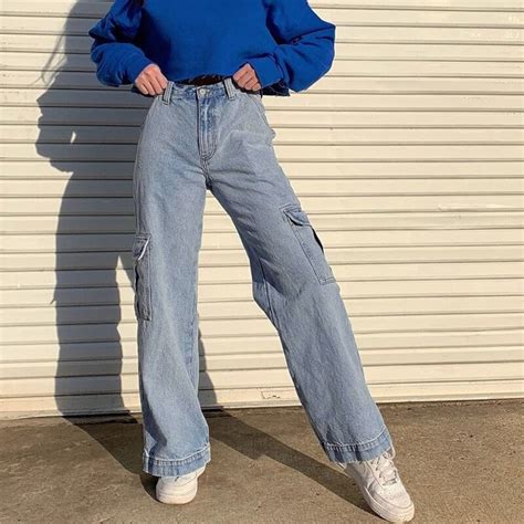Baggy Jeans Cargo Y2k Pants High Waisted Denim Jeans Y2k Etsy