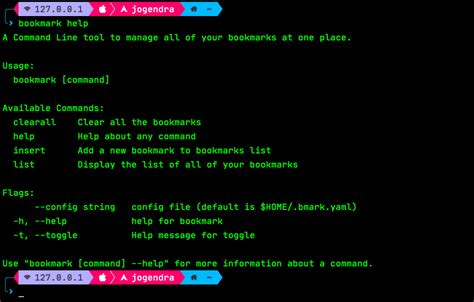 github jogendra bookmark cli cli application to manage bookmarks