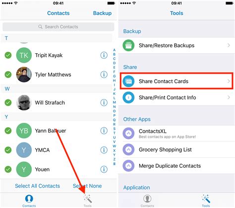 how to export iphone contacts