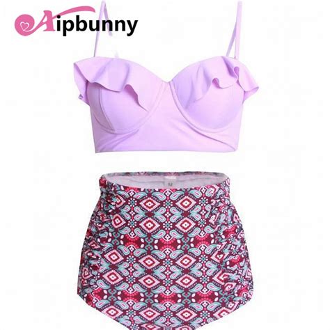 Buy Aipbunny Sexy Frills Strappy Geometric Bikini Set
