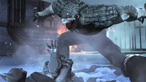 Arkham Origins Killer Croc Boss Fight Ng No Hud Youtube