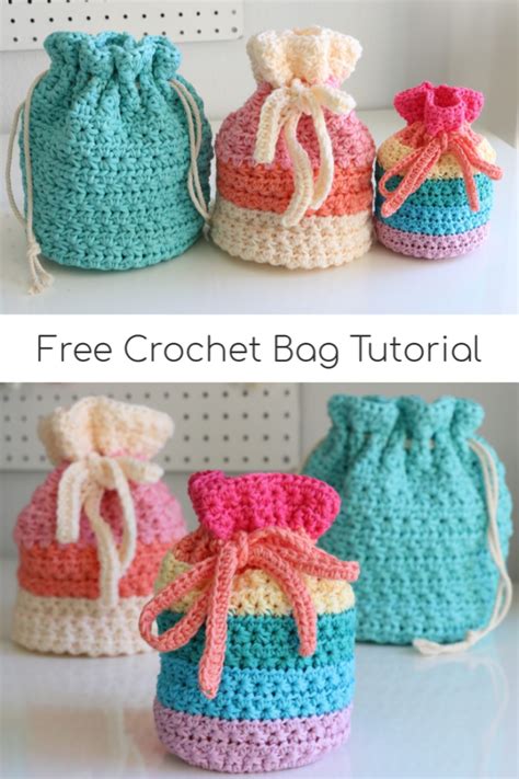 Drawstring Crochet Bag Pattern Star Stitch Melanie Ham
