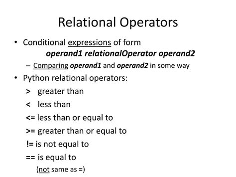 ppt relational and boolean operators powerpoint presentation free