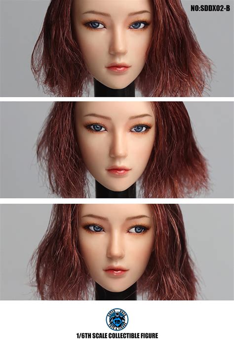 [sud Dx02b] 1 6 Copper Red Hair Headsculpt With Movable Eye Ball By