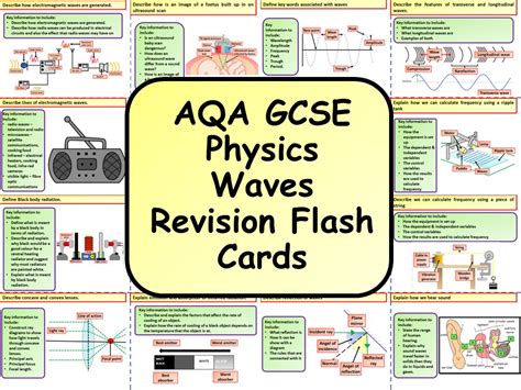 aqa ks4 gcse physics science waves revision flashcards teaching