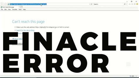 finacle page cant reach page cannot display certificate