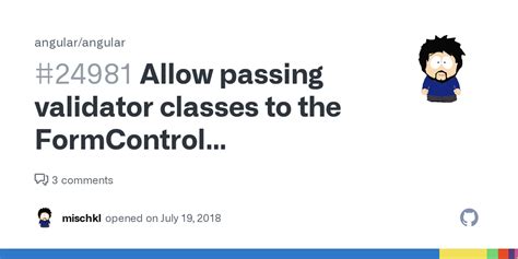 allow passing validator classes to the formcontrol constructor · issue