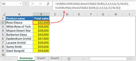 combine excel vlookup and sum formula examples blog