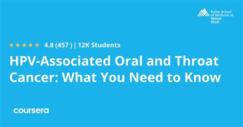 Hpv Associated Oral And Throat Cancer What You Need To Know Coursya