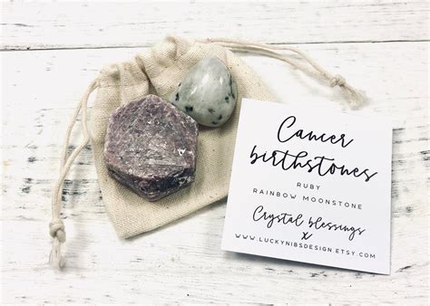 Cancer Birthstone Kit Zodiac Crystal T Set Birthstones Etsy