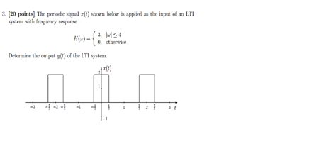 Solved The Periodic Signal X T Shown Below Is Applied As