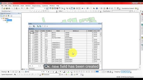 how to calculate area in arcgis from attribute table youtube