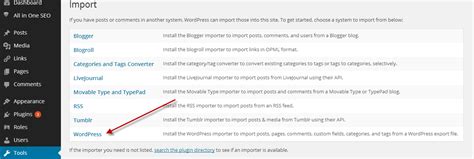 sql how does one import incorporate just the blog section of a