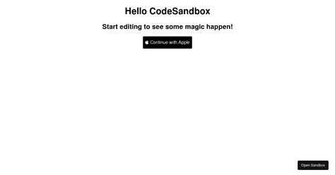 react apple signin auth examples codesandbox