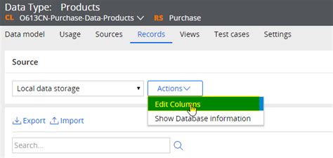to add new column to existing data type collaboration center