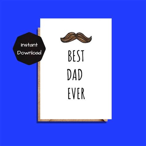 Printable Fathers Day Card Funny Card For Dad Etsy