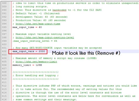 how to increase max input vars value in php in ubuntu