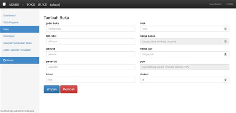 source code aplikasi toko buku berbasis web php bootstrap
