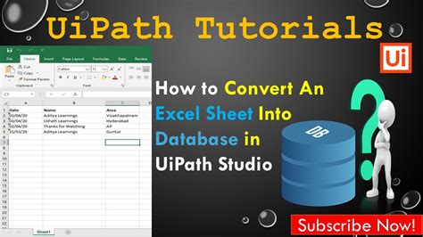 how to use excel sheet data as database in uipath database excel