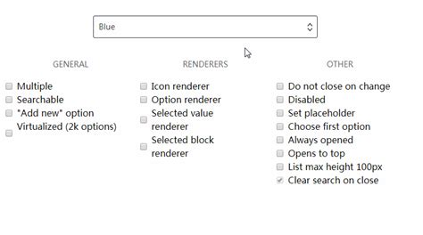a highly scalable react dropdown list