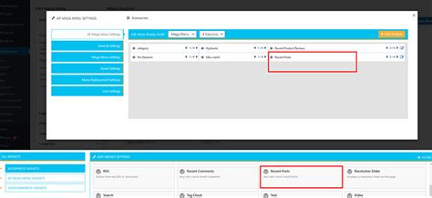 how to setup horizontal and vertical ap mega menu in wordpress