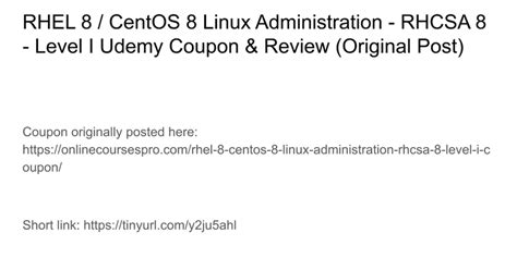 rhel 8 centos 8 linux administration rhcsa 8 level i udemy