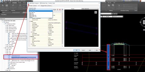 solved code`s labels on section view autodesk community