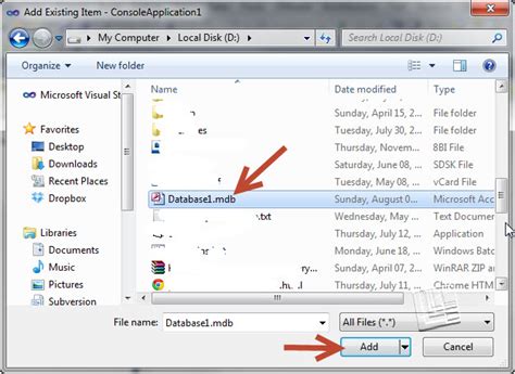 how to make vb console application with ms access