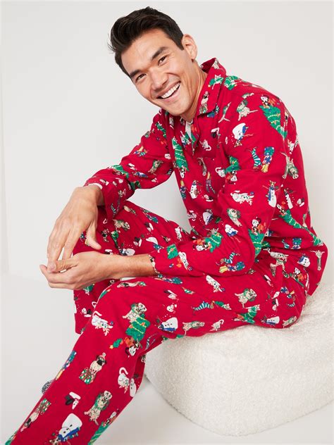 Matching Holiday Print Flannel Pajamas Set Old Navy