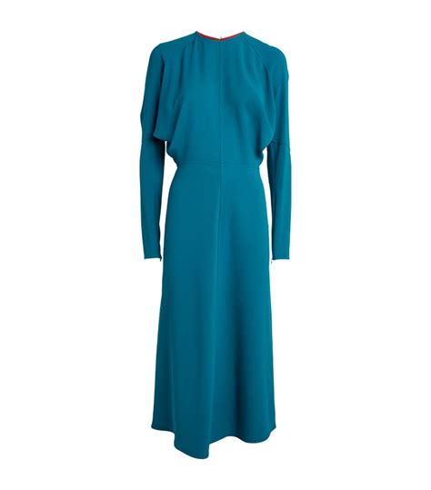Womens Victoria Beckham Blue Dolman Midi Dress Harrods Uk