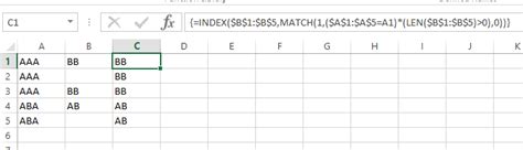 [solved] fill empty cells in excel based on signature excel formula