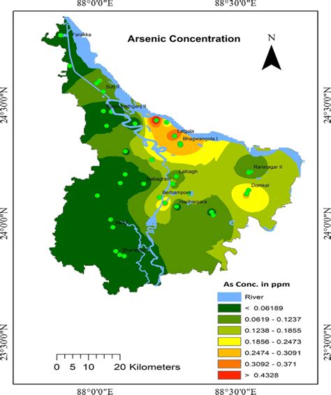 Spatial Distribution Of Arsenic Concentration In Groundwater Download
