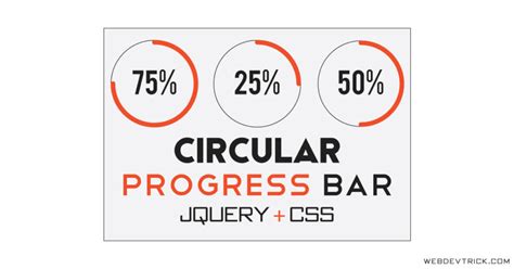 jquery circular progress bar with css circle radial