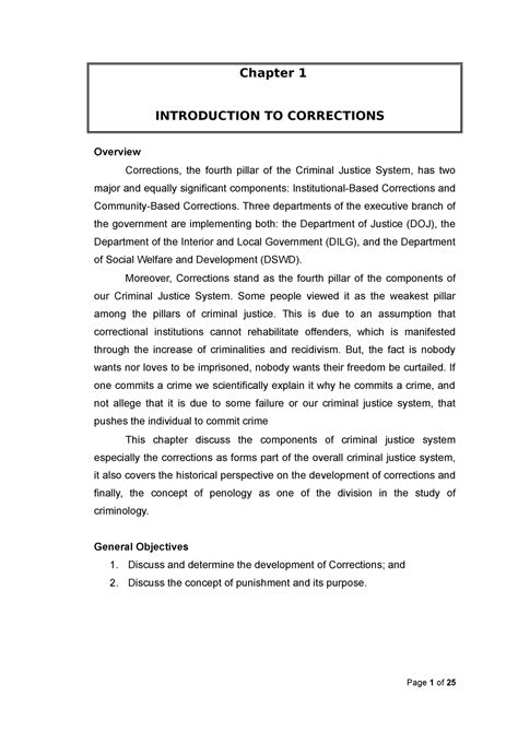 Chapter 1 Lesson 1 Development Of Corrections Chapter 1 Introduction