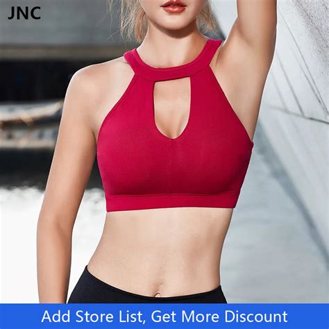 Sexy White Yoga Bra Sports Bra For Running Gym Fitness Athletic Bras