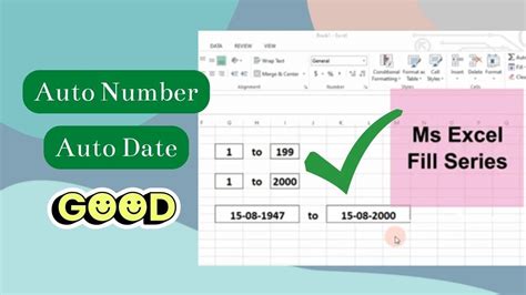 ms excel में number date fill series का गजब use excel series magic