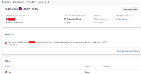 azure devops [error]no agent found in pool agent which