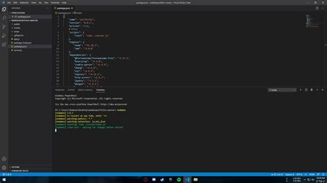nodemon stuck at clean exit r node