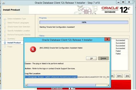 dica erro ao instalar o oracle cliente 12 1 12 2 18 19c no windows