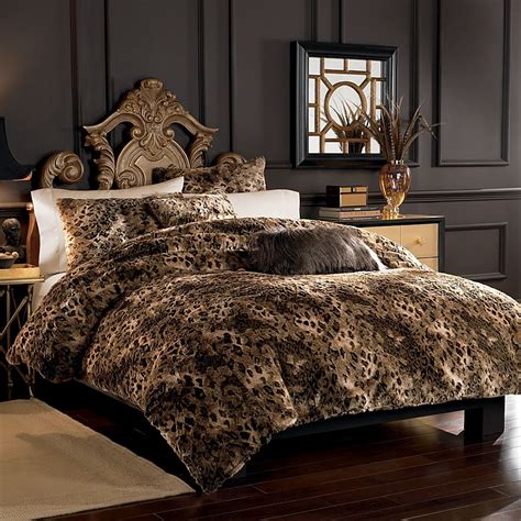 Lynx Faux Fur Full Queen Duvet Cover Set Leopard As Soft And As