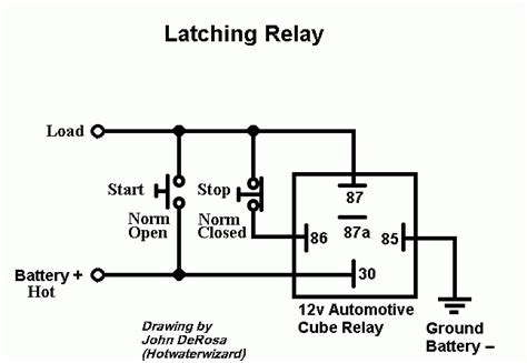 Latching Relay Diagram Circuit