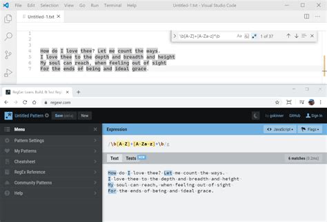 regex bug for simple text search · issue 98960 · microsoft vscode · github