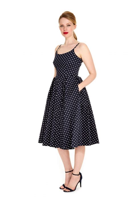 The Pretty Dress Company Priscilla Polka Dot Midi Dress