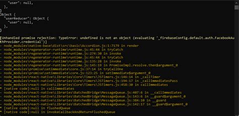 react unhandled rejection error