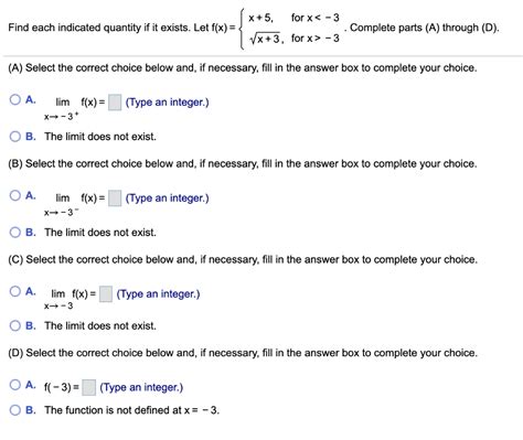 solved find each indicated quantity if it exists let f x