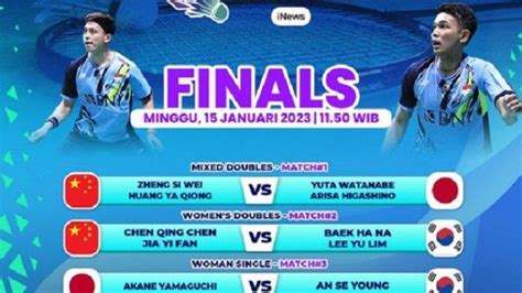 Link Streaming Badminton Final Malaysia Open 2023 Hari Ini Via Tv